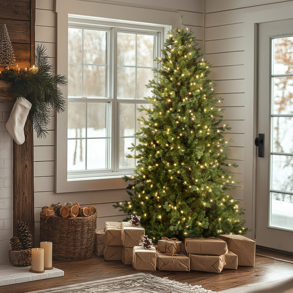 NATIONAL TREE COMPANY 7.5 FT. PRE-LIT NORTHERN SPRUCE MEMORY-SHAPE TRE ...