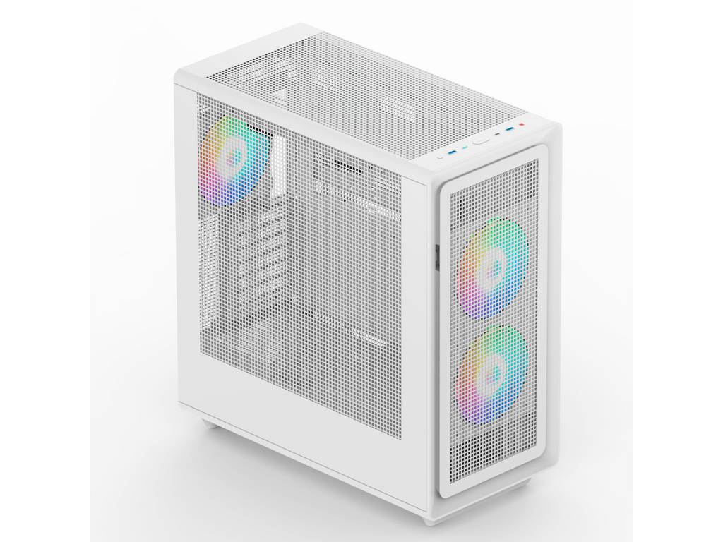 Rosewill Helium Air White Mid Tower Computer Gaming Case, Mesh Panel ...