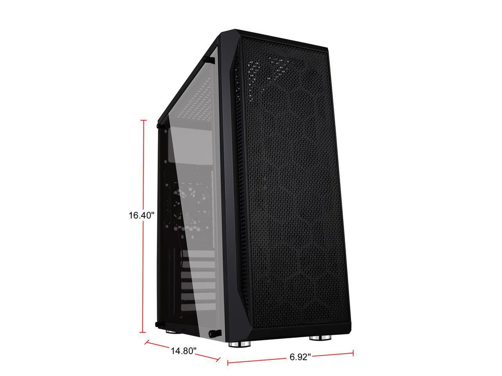DIYPC DIY-S07 Black Steel ATX USB3.0 Mid Tower Computer Case ...
