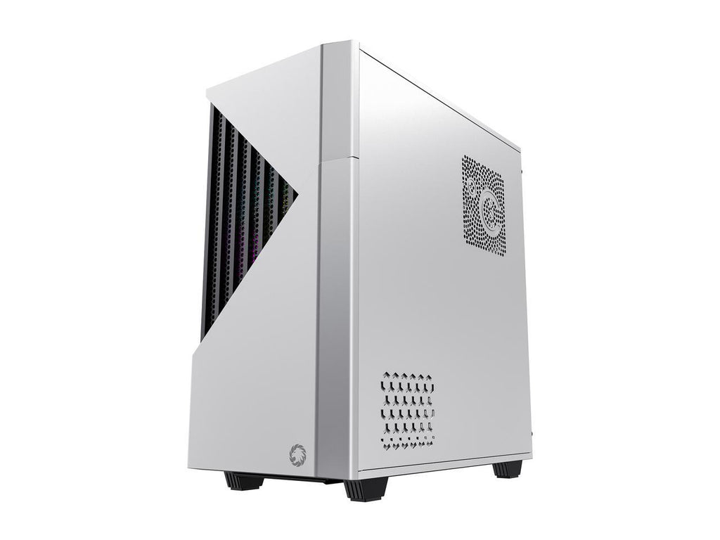 GAMEMAX Contac COC WB White / Black Steel / Tempered Glass ATX Mid Tow ...