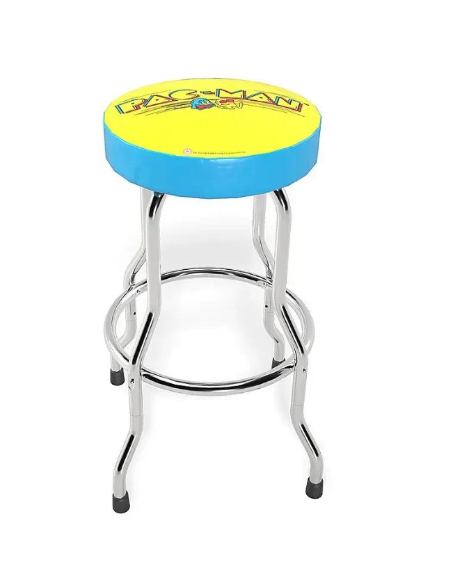 ARCADE1UP - PAC-MAN BLUE SIDE ADJUSTABLE STOOL - BLUE/YELLOW - Like Ne ...