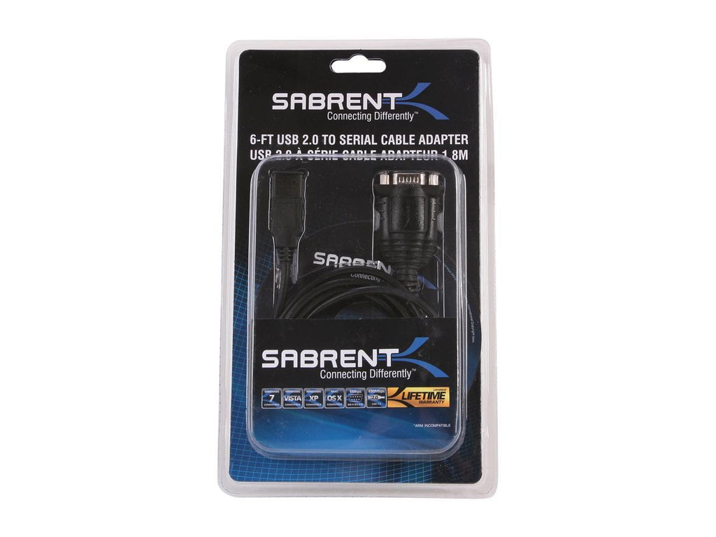 SABRENT Model SBT-FTDI 6 ft. USB 2.0 to Serial Adapter Cable (FTDI Chi ...
