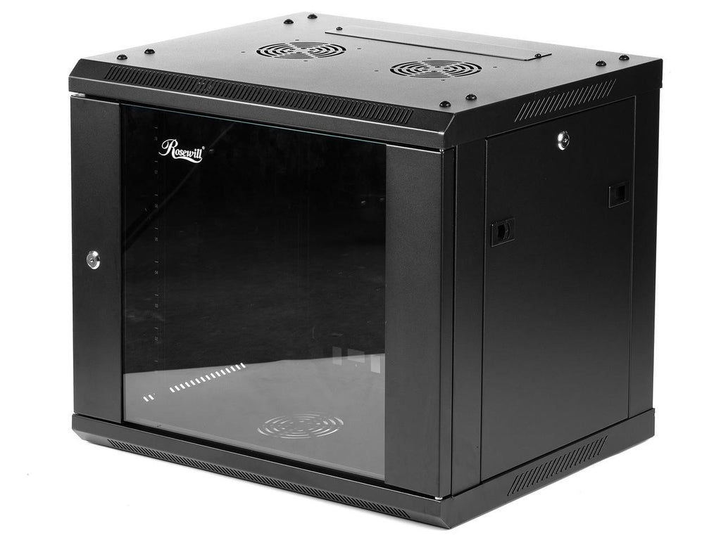Rosewill 9U Server Rack Enclosure with Glass Door, Locks, & Removable ...
