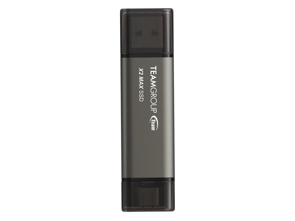 TEAM X2 MAX DRIVE 2TB Titanium USB 3.2 Gen2 External Solid State Flash ...
