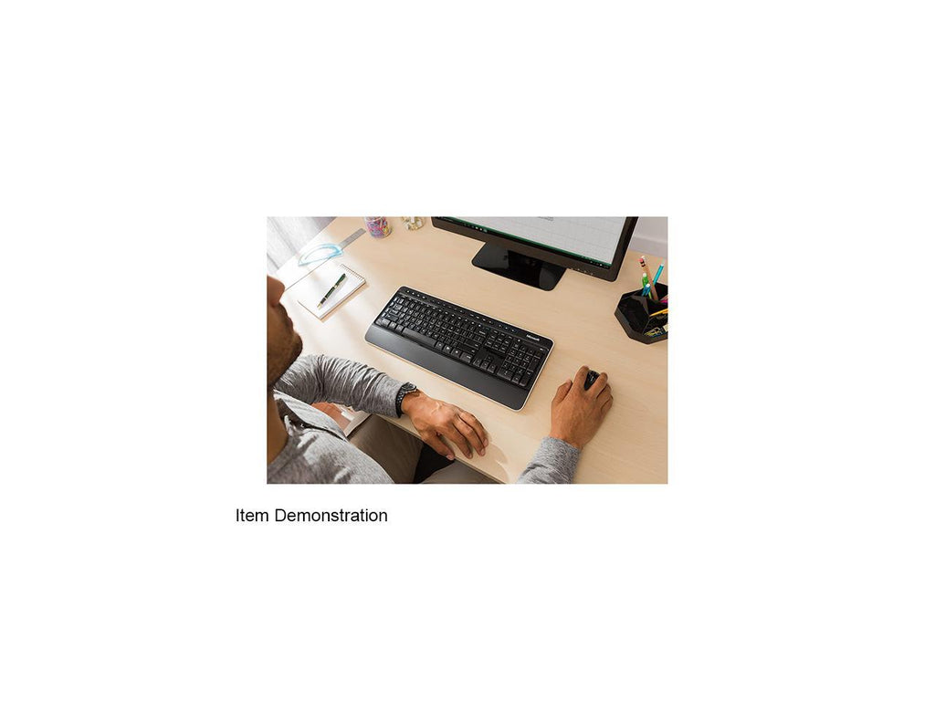Microsoft Wireless Desktop 3050 with AES - Black. Wireless Keyboard an ...