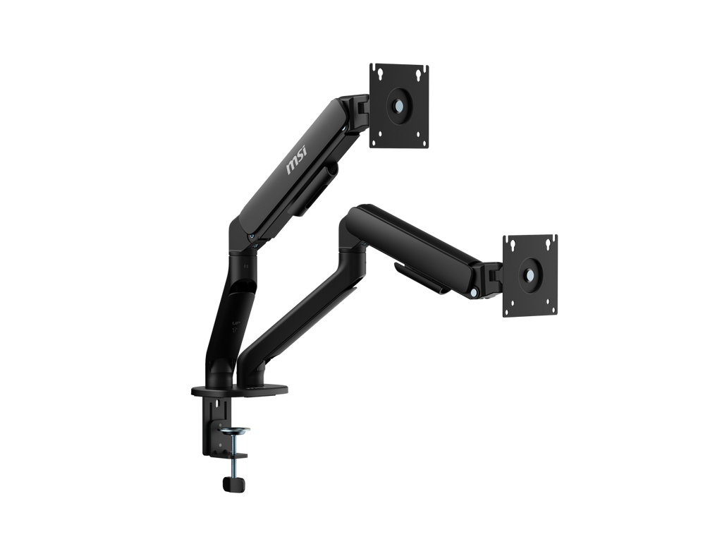 MSI MAG MT101DG - Gas spring Dual Monitor Stand Arm, Supports 17-32" S ...