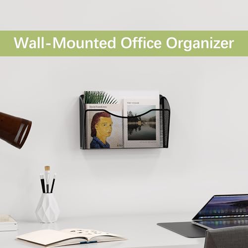 EASYPAG WALL FILE ORGANIZER SINGLE POCKET MESH LETTER/A4 SIZE - BLACK ...