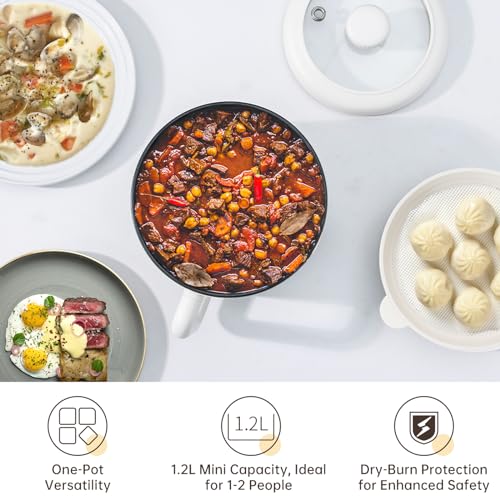 EAMOMENT WHITE RAMEN COOKER HOT POT, 300W/600W, NM-6RC004EAW - (WHITE ...