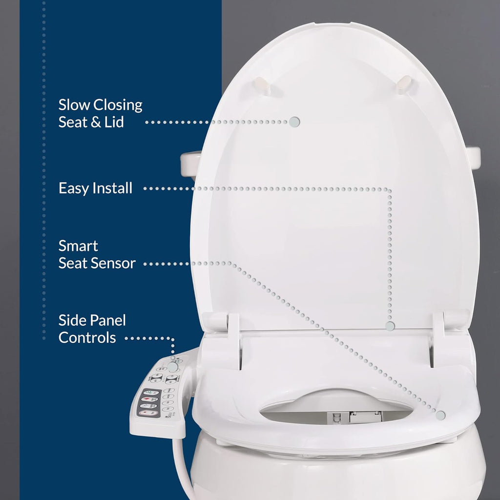 BioBidet Ultimate BB-600 Bidet Toilet Seat, adjustable Heated Seat, Ro ...