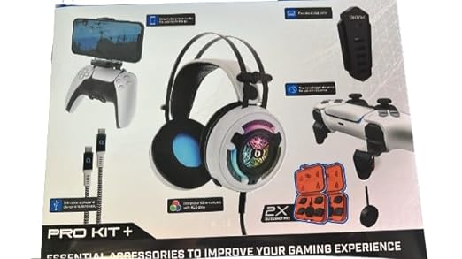 Bionik Pro Kit+ For PS5 PlayStation 5 With 2x Quickshot Pro - - Scratc ...