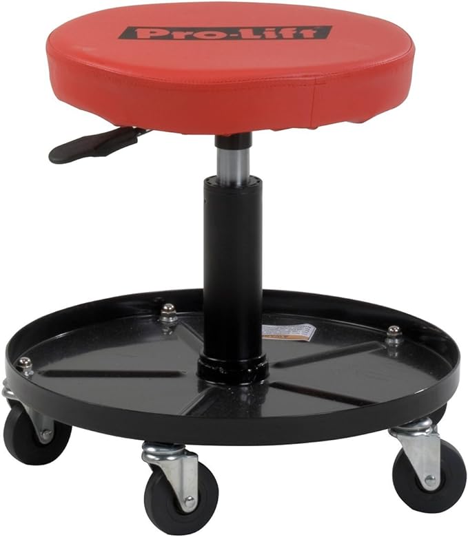 Pro-Lift C-3001 Pneumatic Chair with 300 lbs Capacity – Black / Red ...