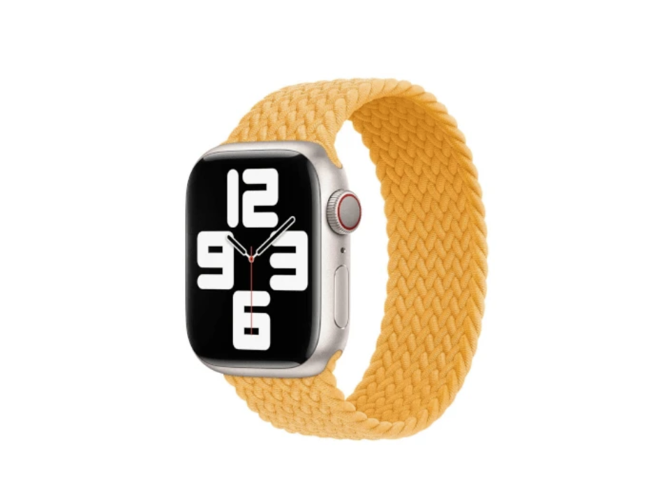 APPLE WATCH BRAIDED SOLO LOOP 45MM - SIZE 7 - MAIZE/YELLOW - Brand New ...