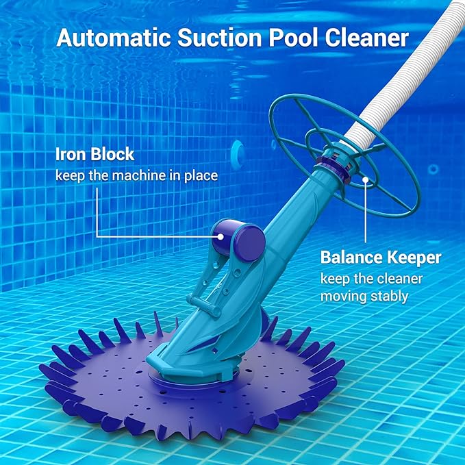 AIPER SMART Pool Vacuum Cleaner Suction Sweeper Inground Pools - BLUE ...