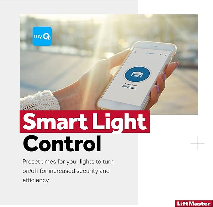 LiftMaster 827LM Ceiling MyQ Remote 1500 Lumens LED Garage Light - Whi ...