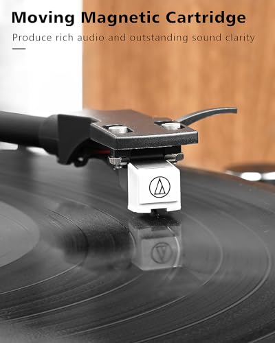 SEEYING RECORD PLAYER VINYL BLUETOOTH TURNTABLE STEREO BOOKSHELF SPEAK ...