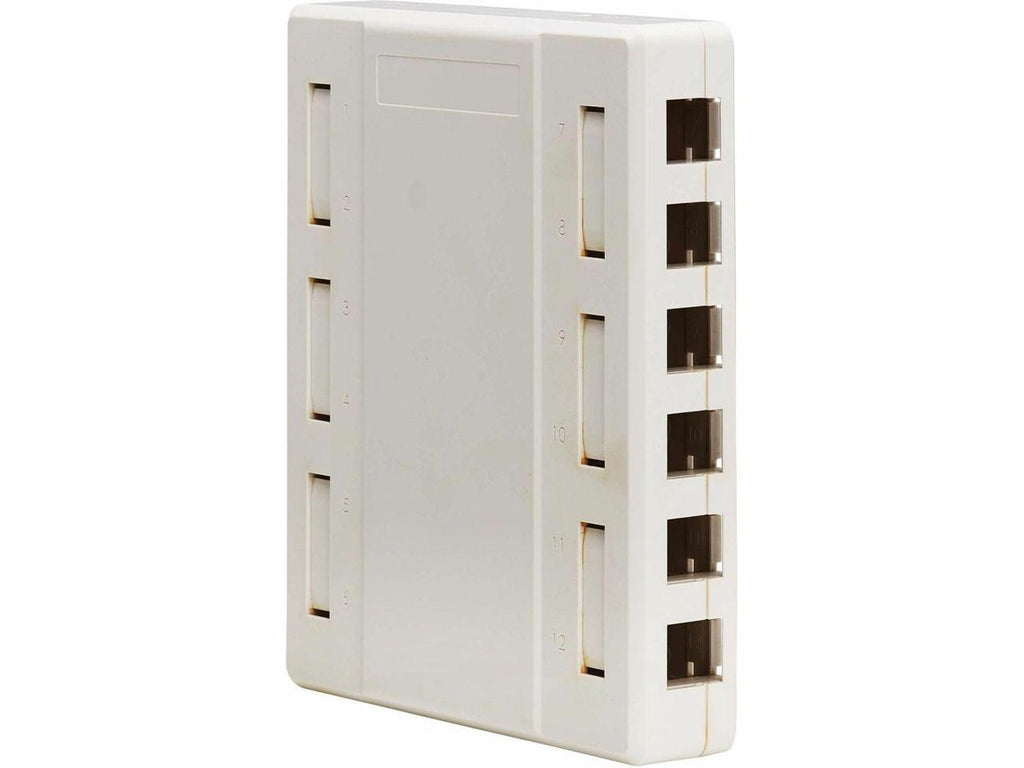 Tripp Lite by Eaton Surface-Mount Box for Keystone Jacks 12 Ports Whit ...
