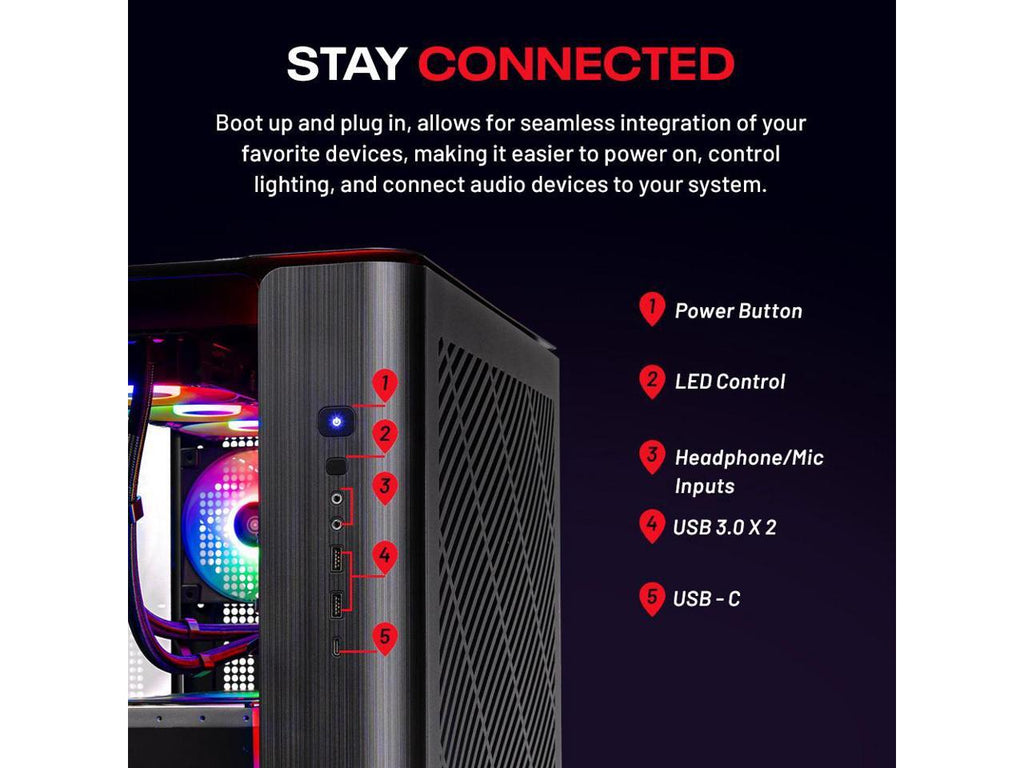 Skytech King 95 Gaming PC Desktop, Ryzen 7 7800X3D 4.2 GHz (5GHz Turbo ...