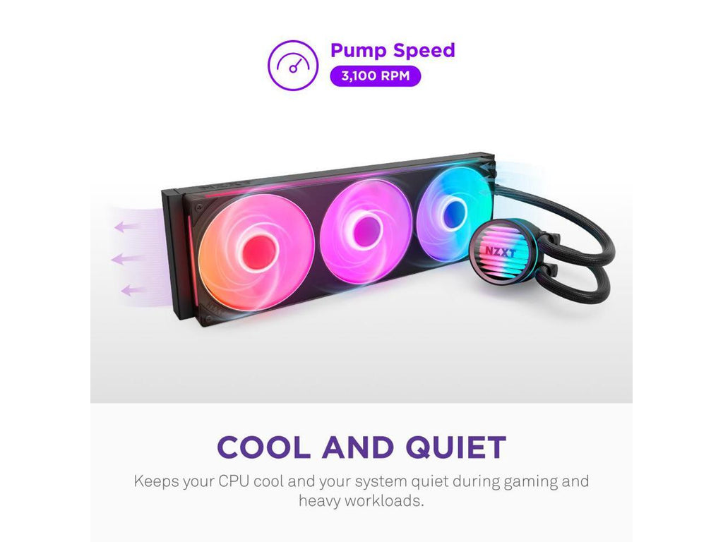 NZXT Kraken Core 360 RGB - AIO CPU Liquid Cooler - 360 mm Radiator - 3 ...