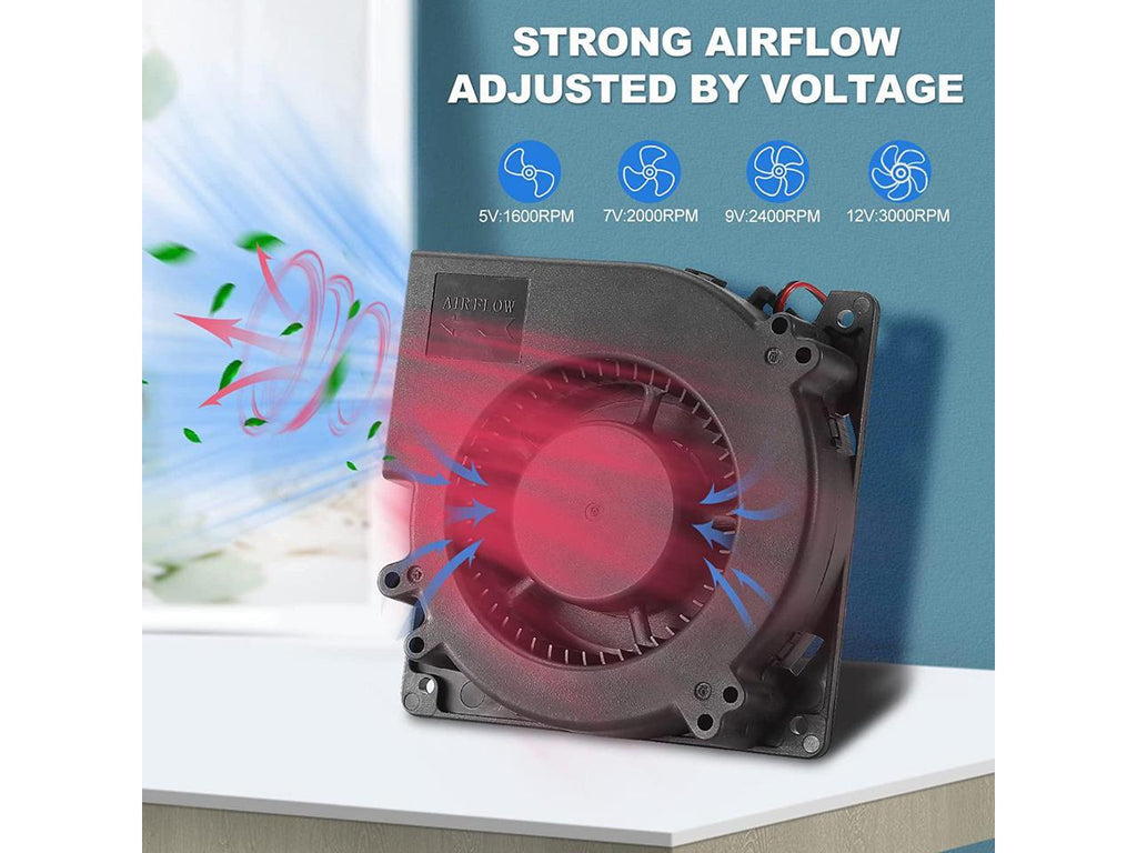 12V DC Blower Fan 120mm x 32mm 4.72inch 2Pin High Airflow Moisture-Pro ...