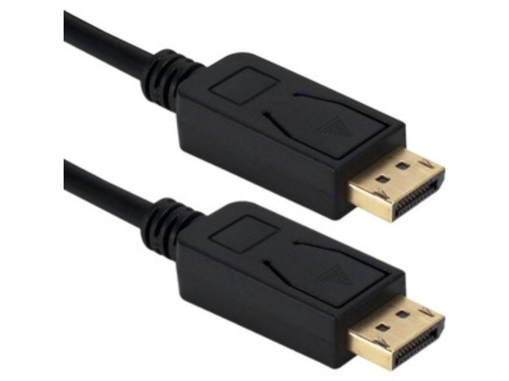 QVS DP8-03 3 ft. DisplayPort 1.4 Ultra HD 8K Black Cable with Latches ...