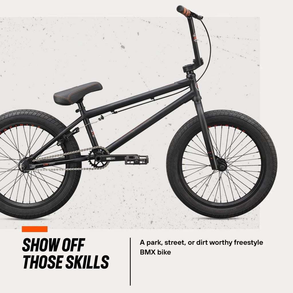 Mongoose Legion Freestyle BMX Bike, Steel Frame, 20 Inch Wheels - BLAC ...