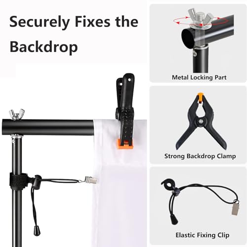 BackDrop Stand, 9ft x 10ft Heavy Duty Stands Supports Kit Carry Bag ...