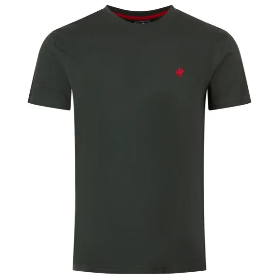 PACIFIC POLO CLUB MEN'S 100% COTTON CREW NECK, SIZE: MEN L - BLACK WIT ...