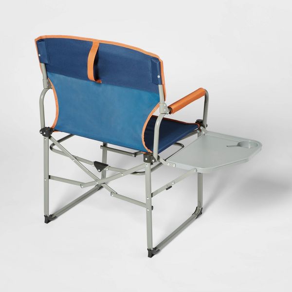 EMBARK COMPACT DIRECTORS OUTDOOR PORTABLE CAMP CHAIR - BLUE/ORANGE - L ...