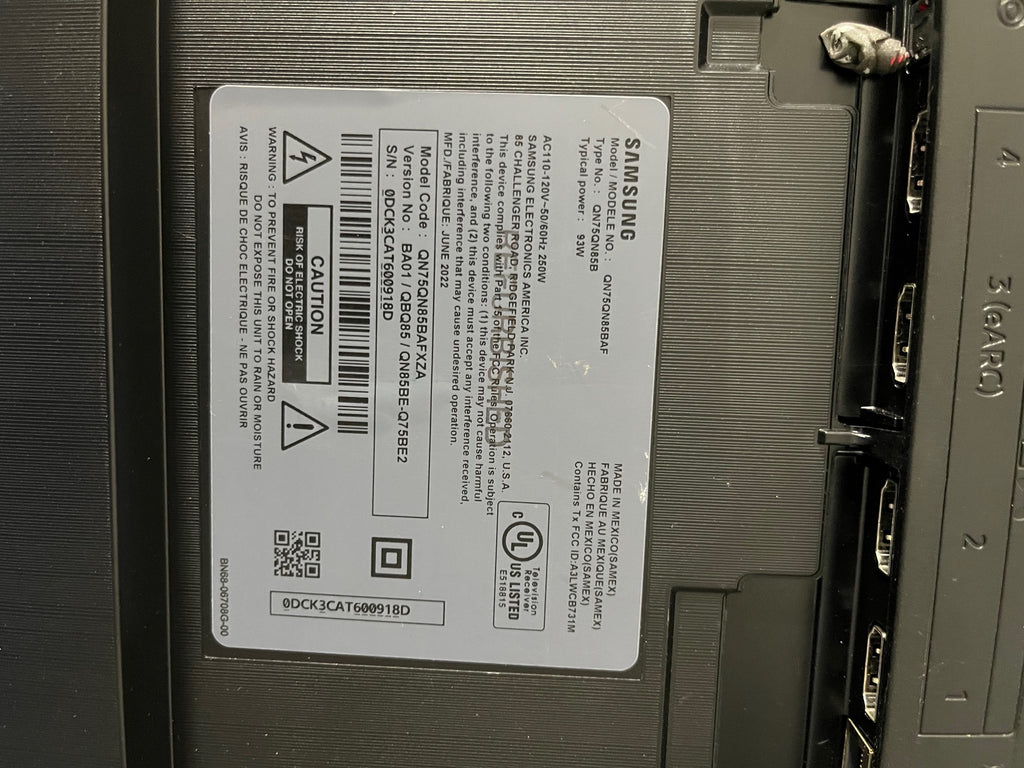 For Parts: Samsung - 75” Class QN85B Neo QLED 4K QN75QN85BAFXZA DEFECT ...