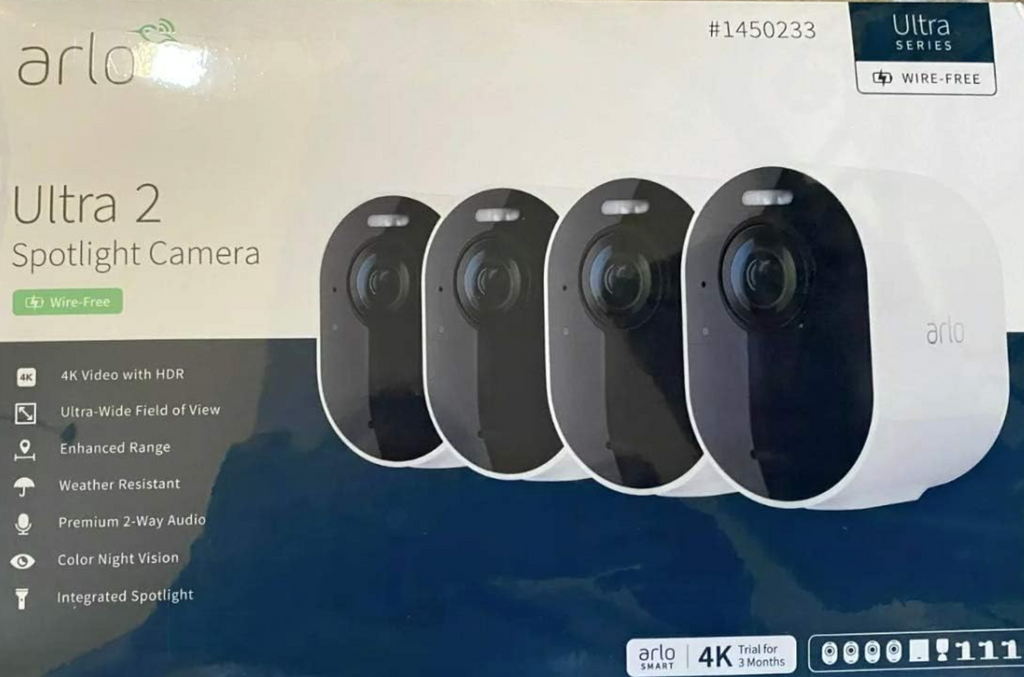 For Parts: Arlo outdoor Ultra Camera Wire 4 Pack VMS5440-2CCNAS MISSIN ...