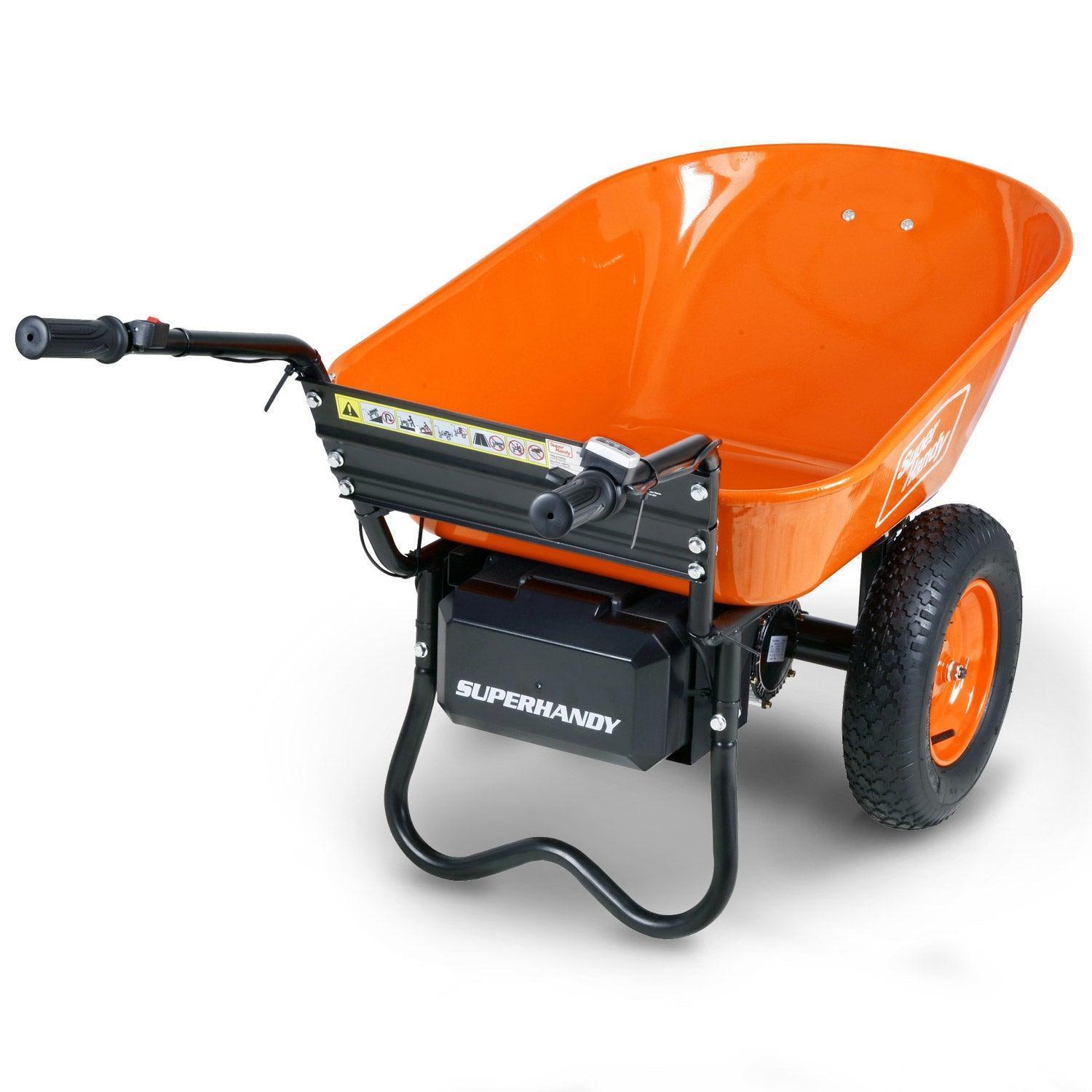 SuperHandy Electric Self-Propelled Wheelbarrow - 48V 2Ah Battery Syste ...
